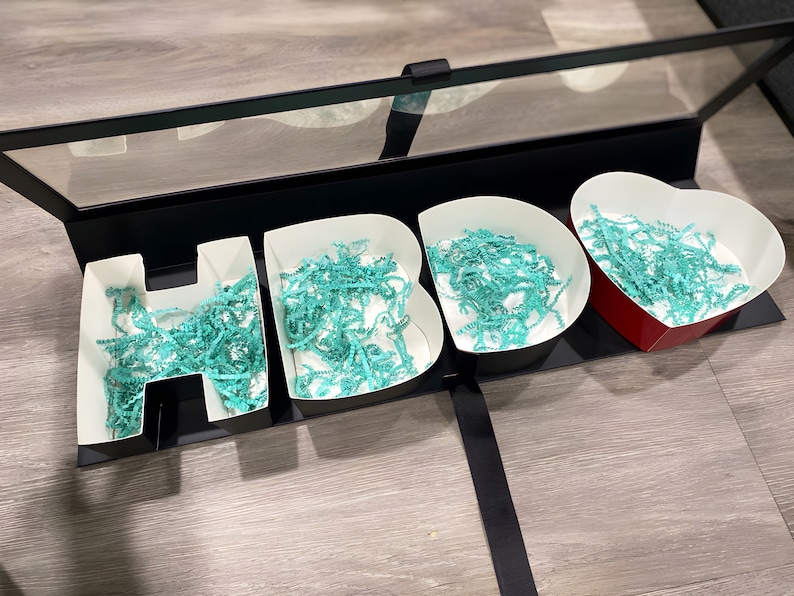 Fillable Letters Candy Floral Window Box for Birthday, Love ...