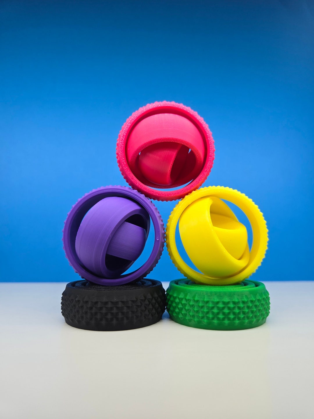Gyro Fidget Spinner Textured Sensory Toy - Etsy