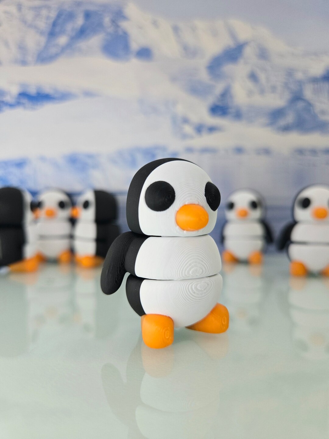 Baby Penguin - Flexible Articulated Fidget Toy - Etsy