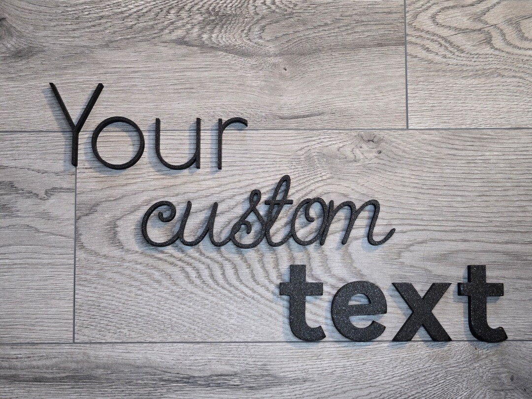 Custom Sign Letters - 3D Text - Choose Font, Size, and Colour - Etsy