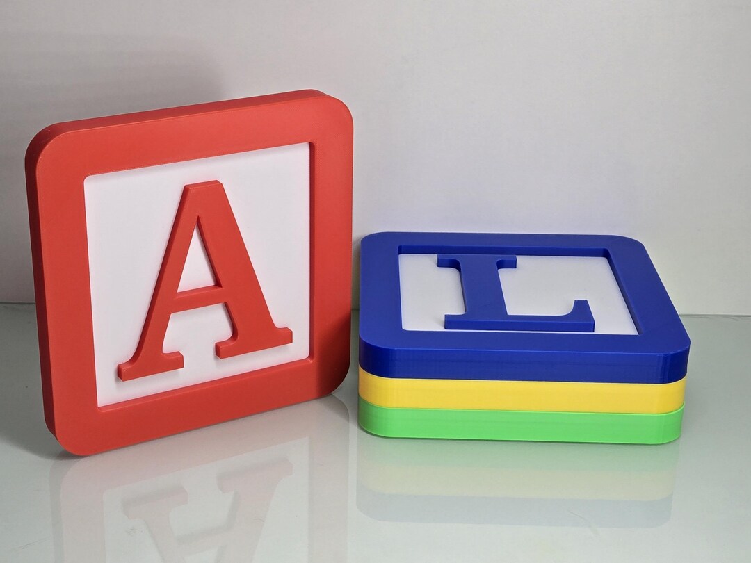 Custom Alphabet Block Letter Decor - Etsy
