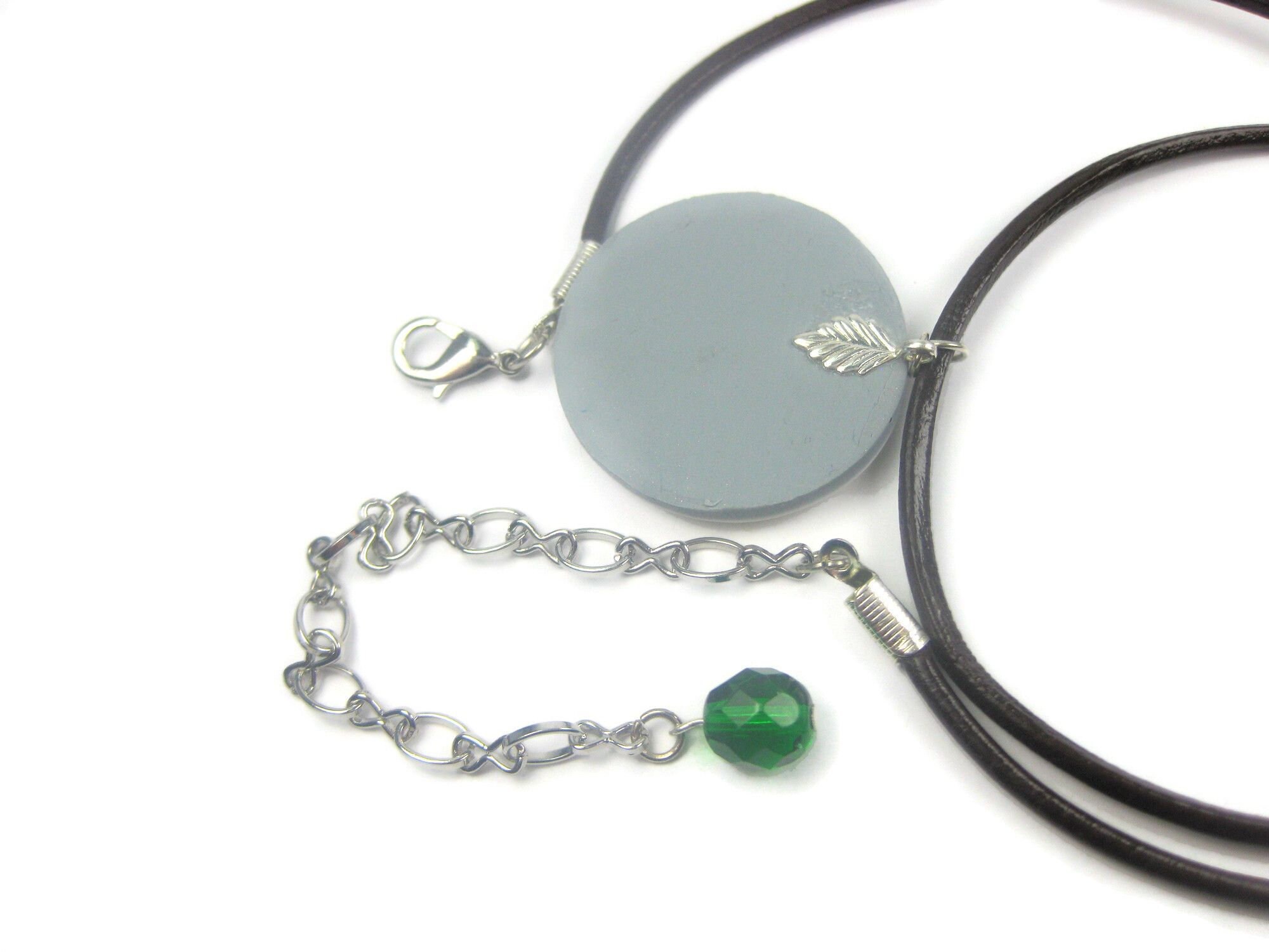 Blue Green Tree Pendant Necklace Hand Painted - Etsy