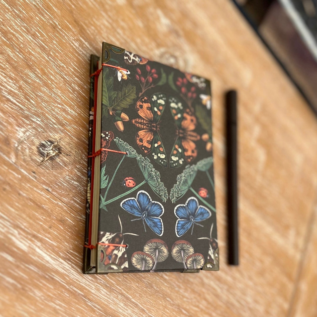 Dark Butterflies and Moths A6 Coptic Bound Journal Scrapbook - Etsy