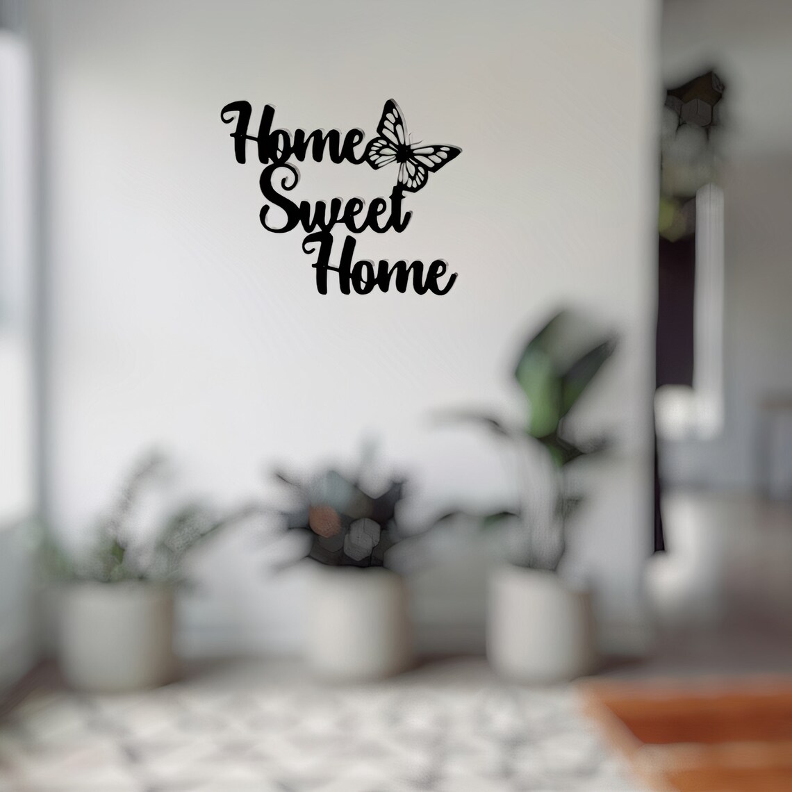 Laser Cut Home Sweet Home Sign Metal Wall Art to Hang Decorative ...