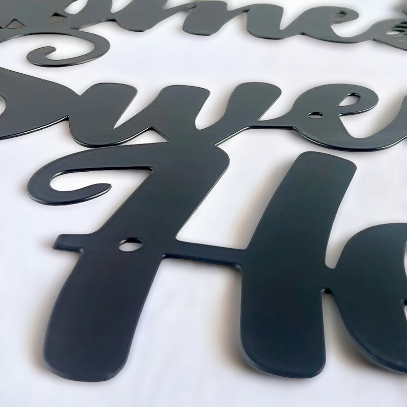 Laser Cut Home Sweet Home Sign Metal Wall Art to Hang Decorative ...