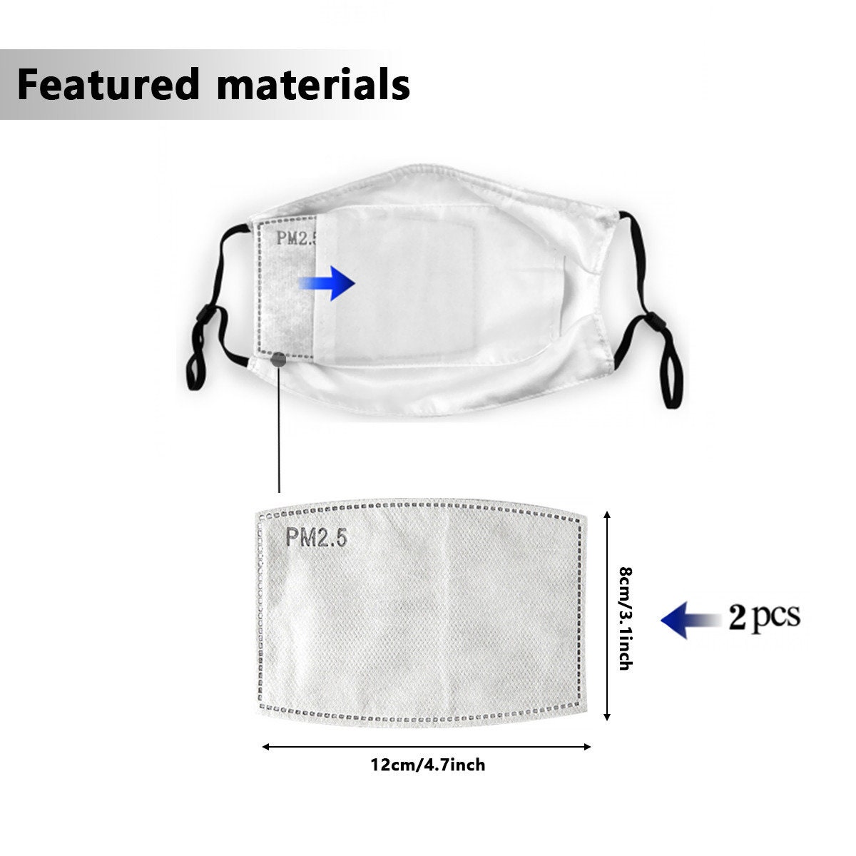 Adjustable Breathable World Map Face Mask Replaceable Filters Washable ...