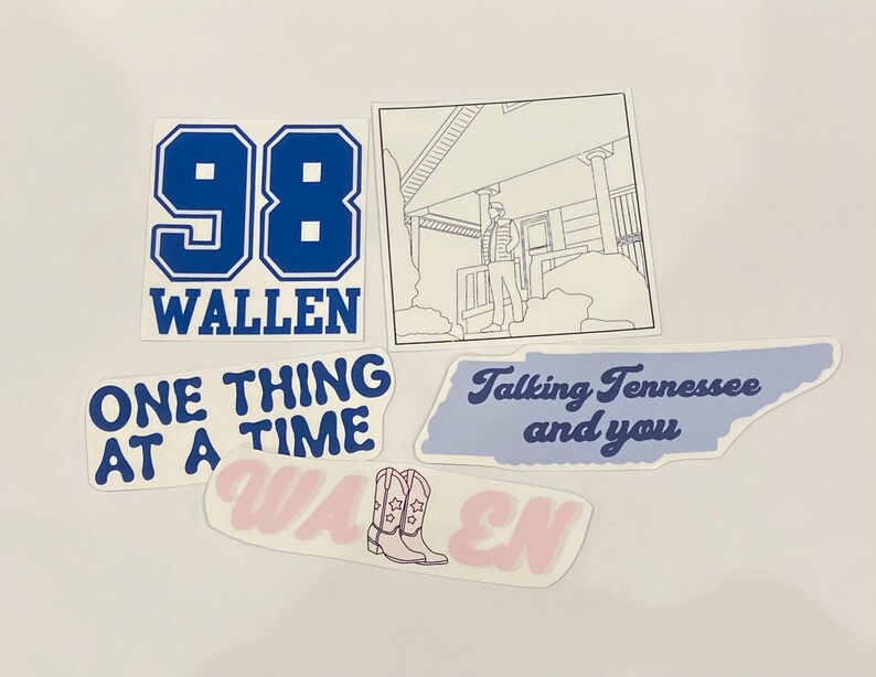Morgan Wallen Themed Stickers: Pack of 10 Waterproof Homemade Stickers ...