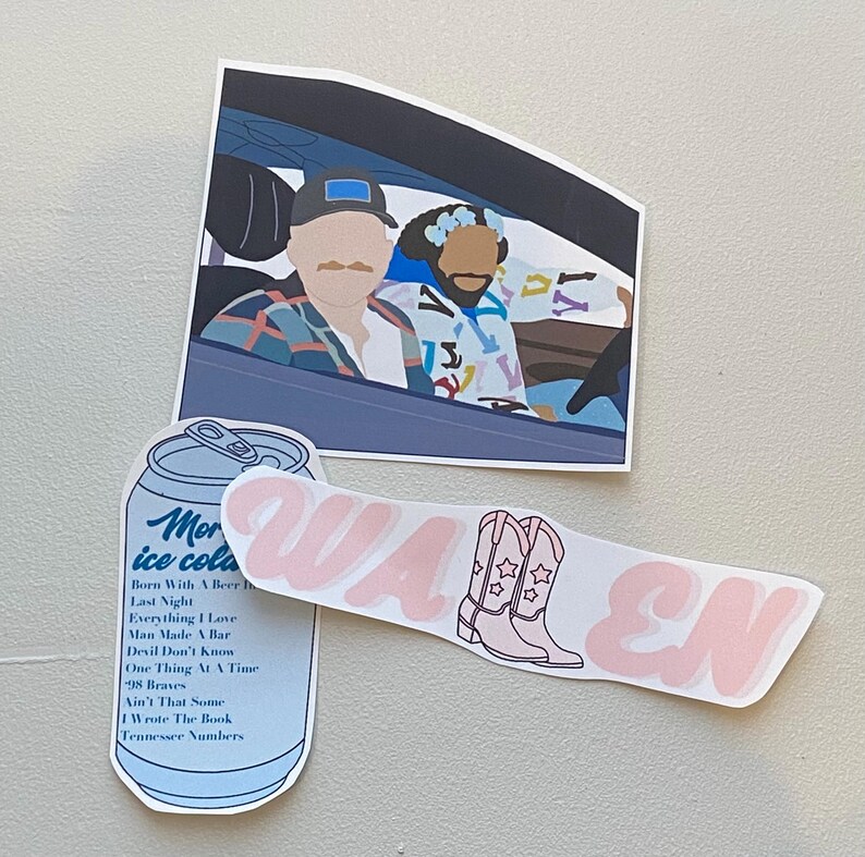 Morgan Wallen Themed Stickers: Pack of 10 Waterproof Homemade Stickers ...