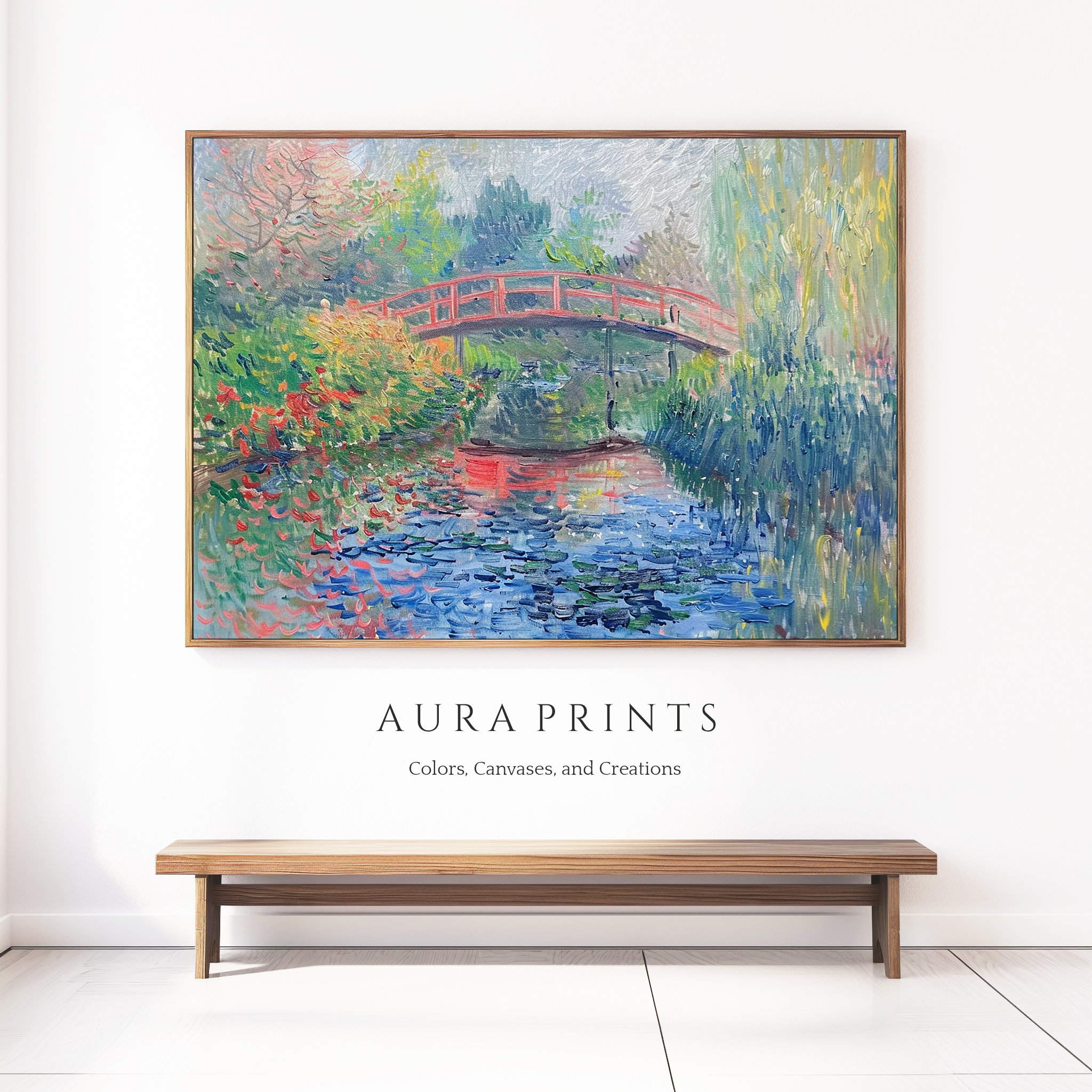 Claude Monet Japanese Bridge PRINTABLE Digital Painting Wall Art ...