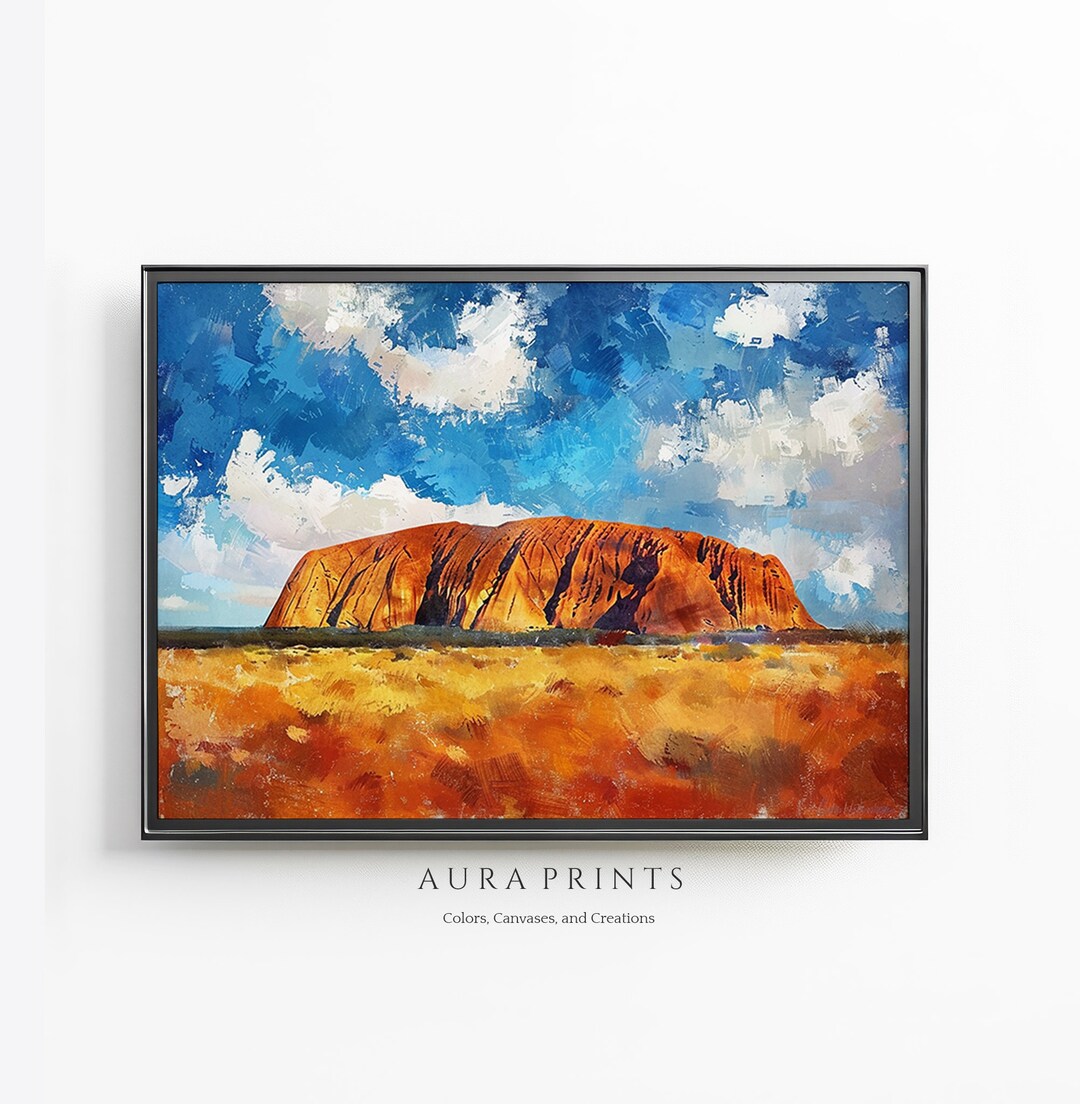 Uluru at Sunset PRINTABLE Digital Wall Art Vintage Rustic Farmhouse ...