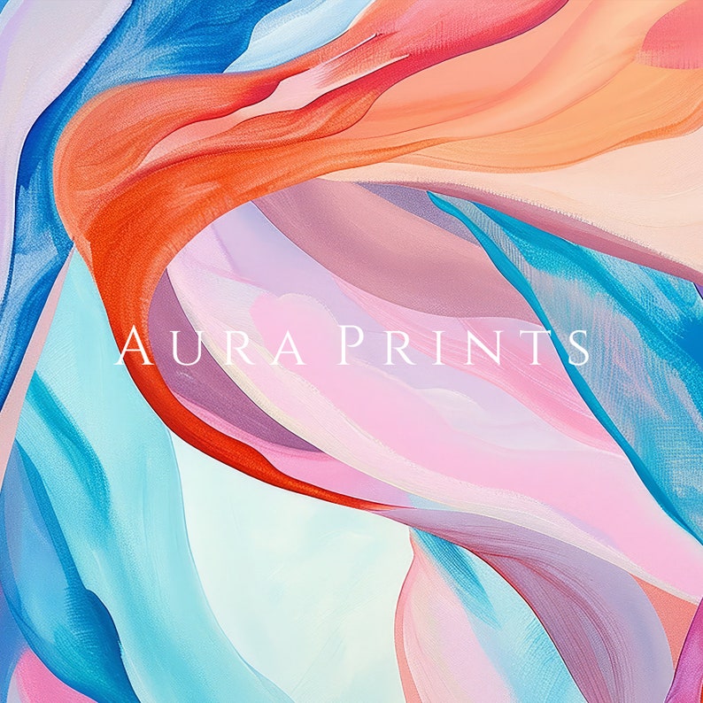 Pastel Cyclone | Georgia O'keeffe Derived | Modern Abstract Art | Waves ...