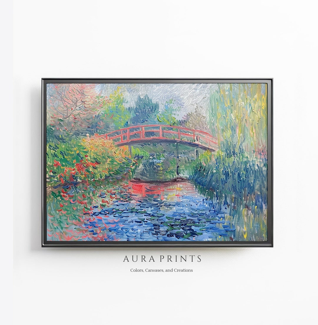 Claude Monet Japanese Bridge PRINTABLE Digital Painting Wall Art ...