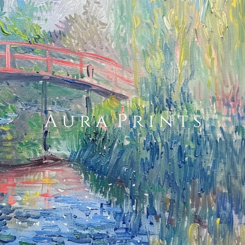 Claude Monet Japanese Bridge PRINTABLE Digital Painting Wall Art ...