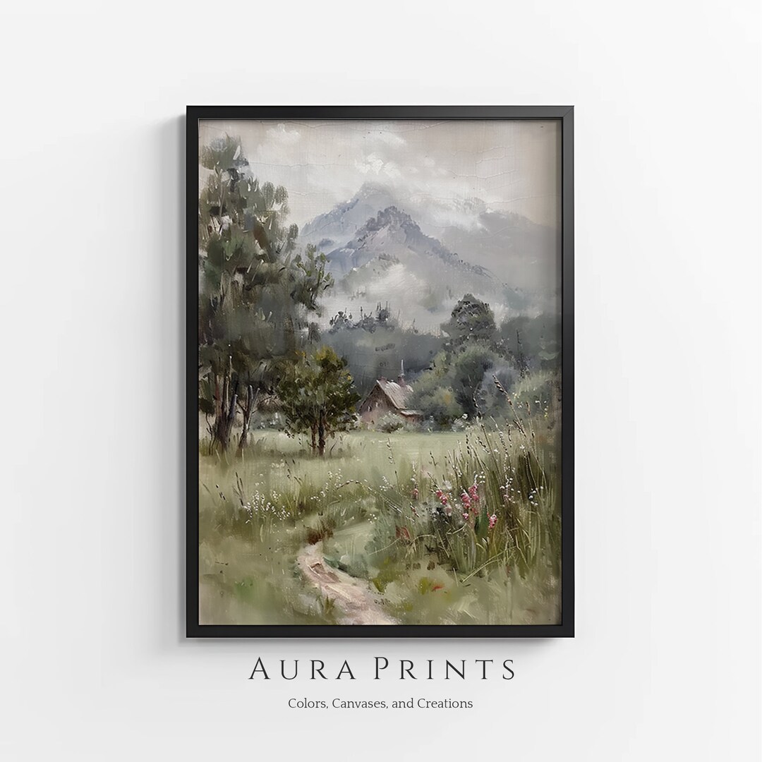 Vibrant Rice Terraces in Spring PRINTABLE Digital Painting Wall Art ...