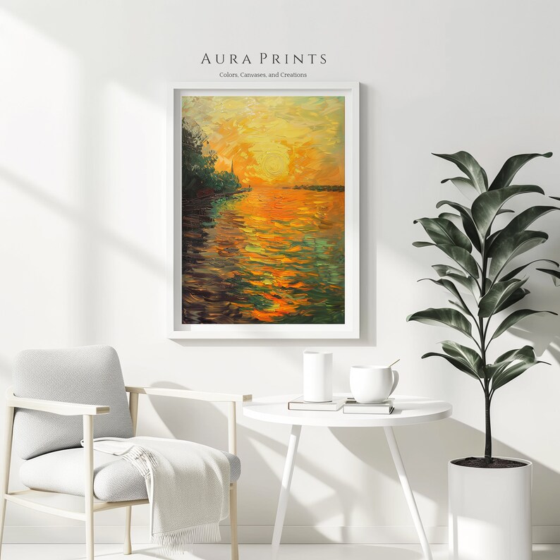 Edvard Munch Sunset Over Seine PRINTABLE Digital Painting Cottagecore ...