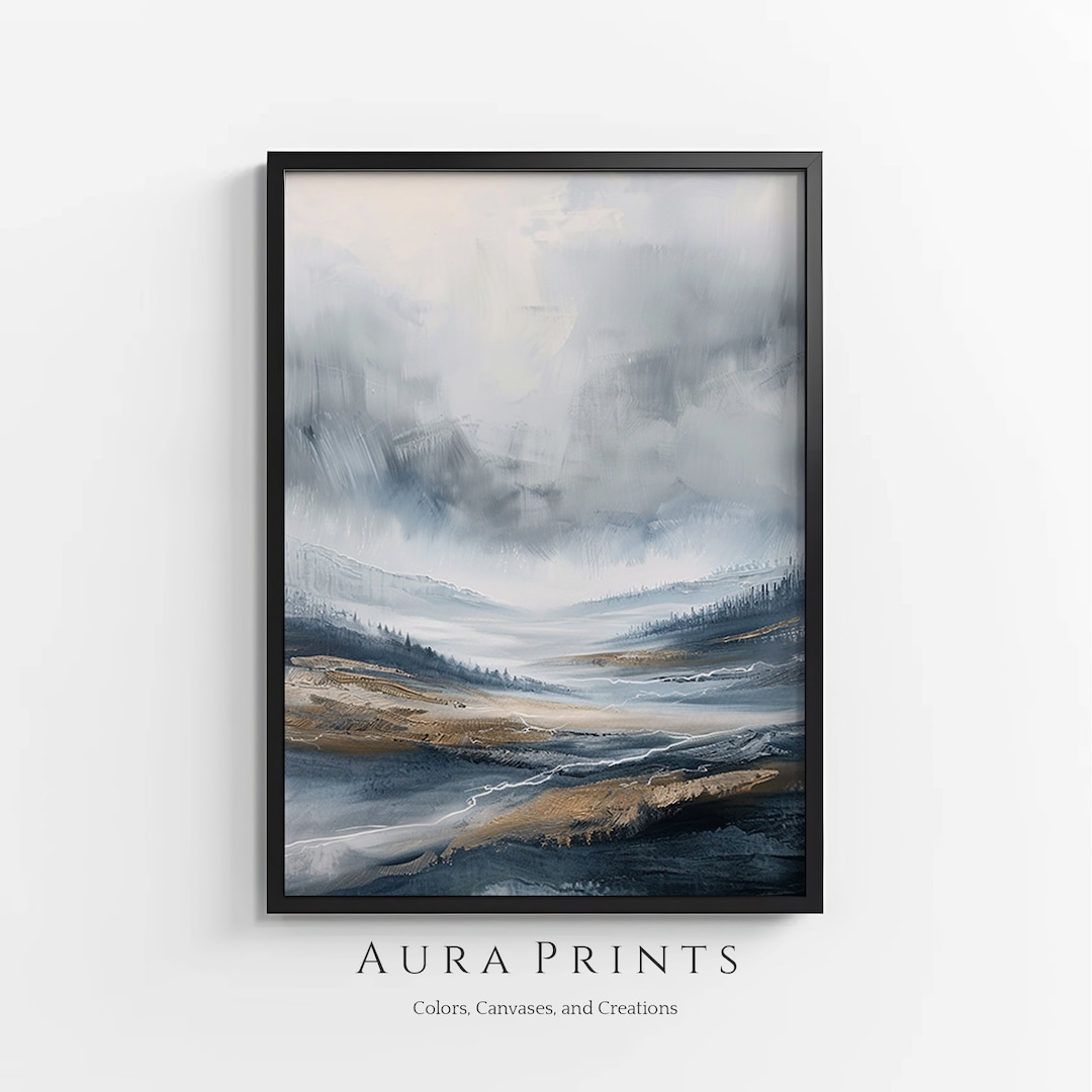 Rainstorm Across the Valley PRINTABLE Vintage Digital Wall Art ...