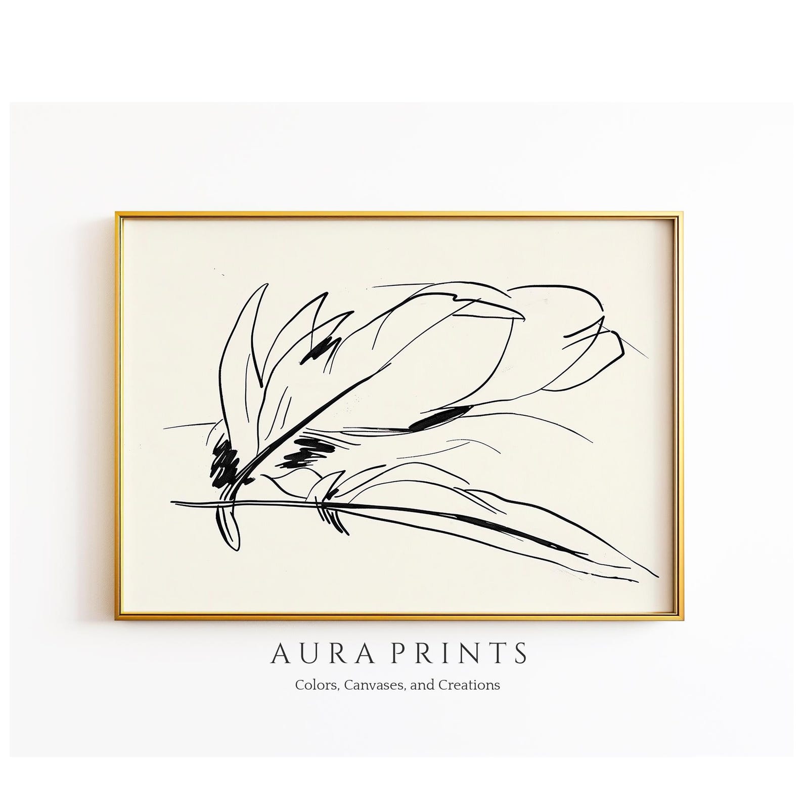 Vintage Feather Line Art Sketch | Digital Download | Neutral Wall Decor ...