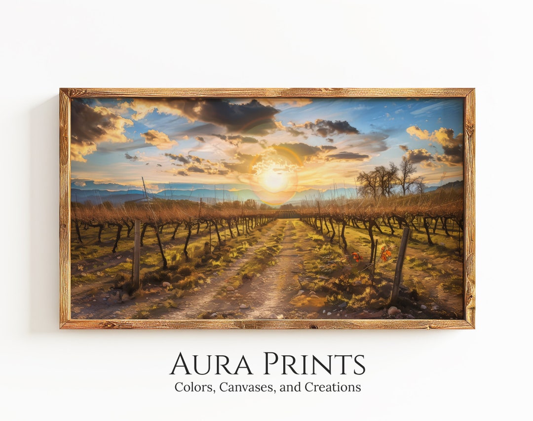 Rhine Valley Grapevine Harmony Digital Wall Decor German Vineyards for ...