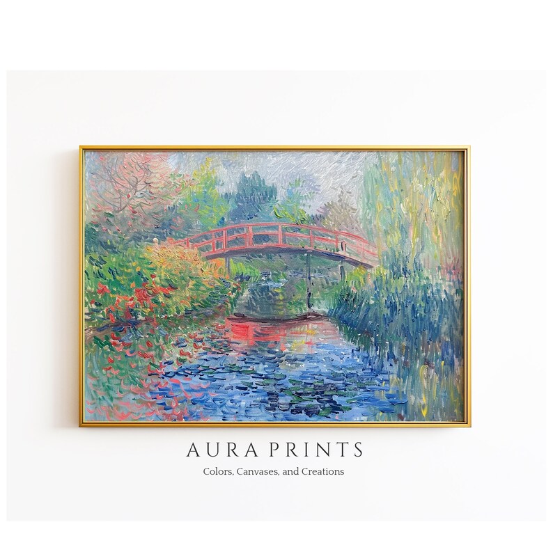 Claude Monet Japanese Bridge PRINTABLE Digital Painting Wall Art ...