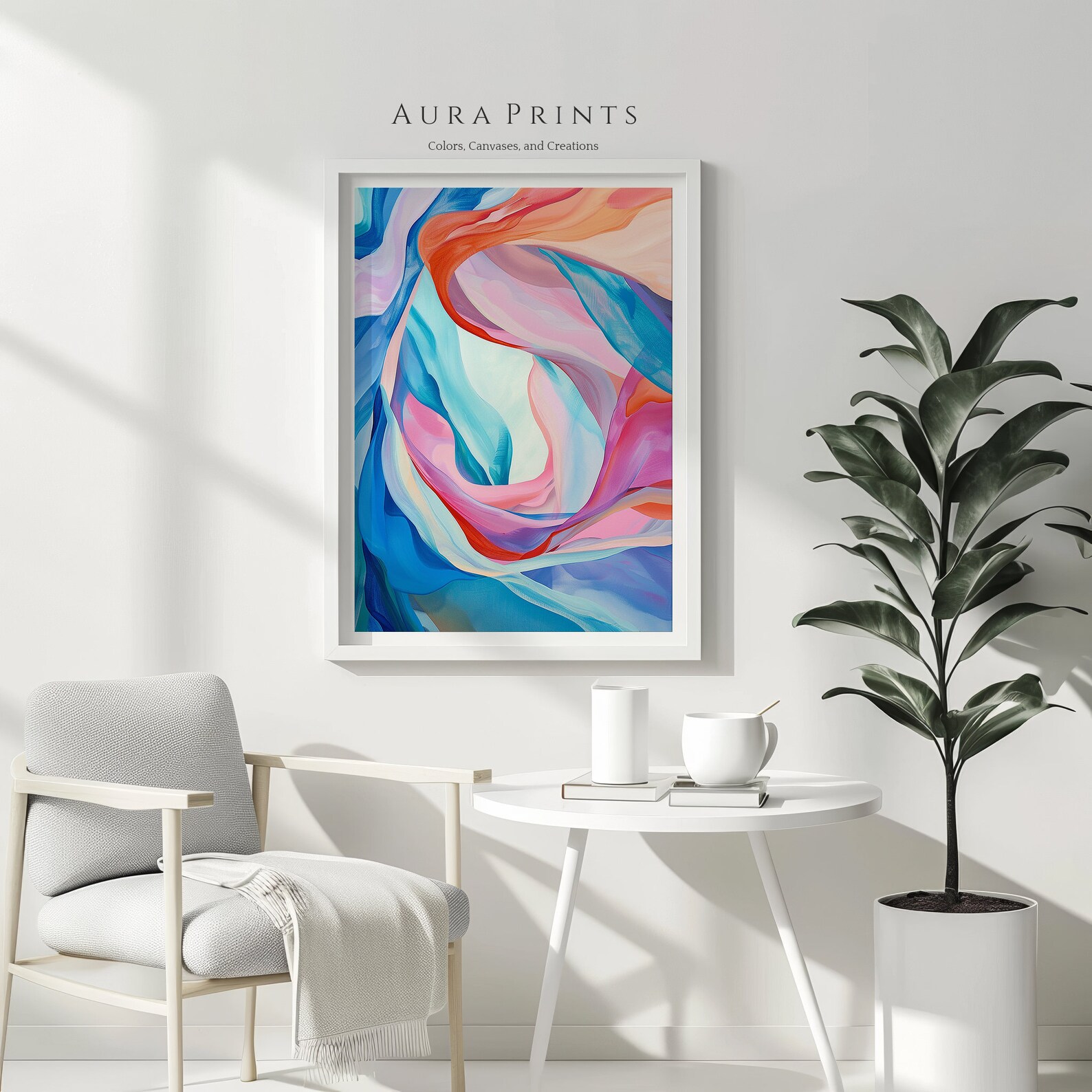 Pastel Cyclone | Georgia O'keeffe Derived | Modern Abstract Art | Waves ...