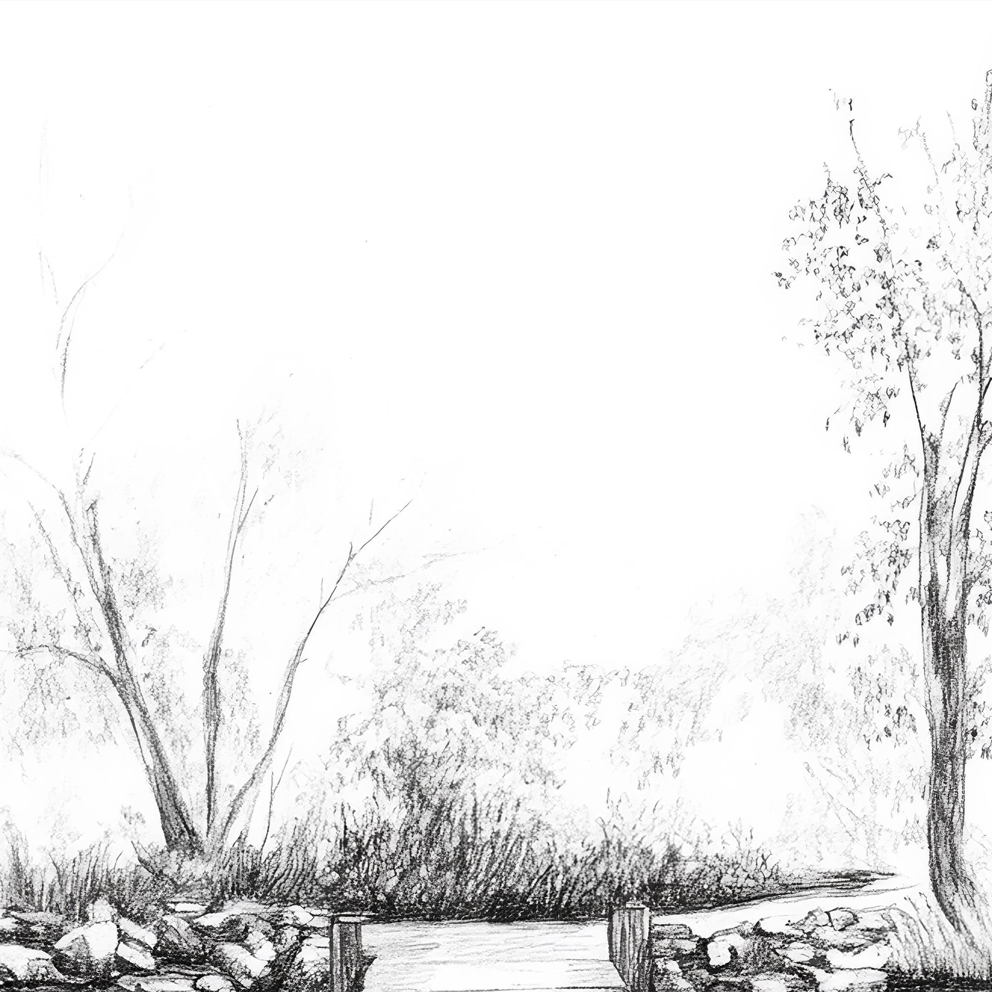 Vintage Boat Dock Pencil Sketch Art Digital Download Seascape Neutral ...