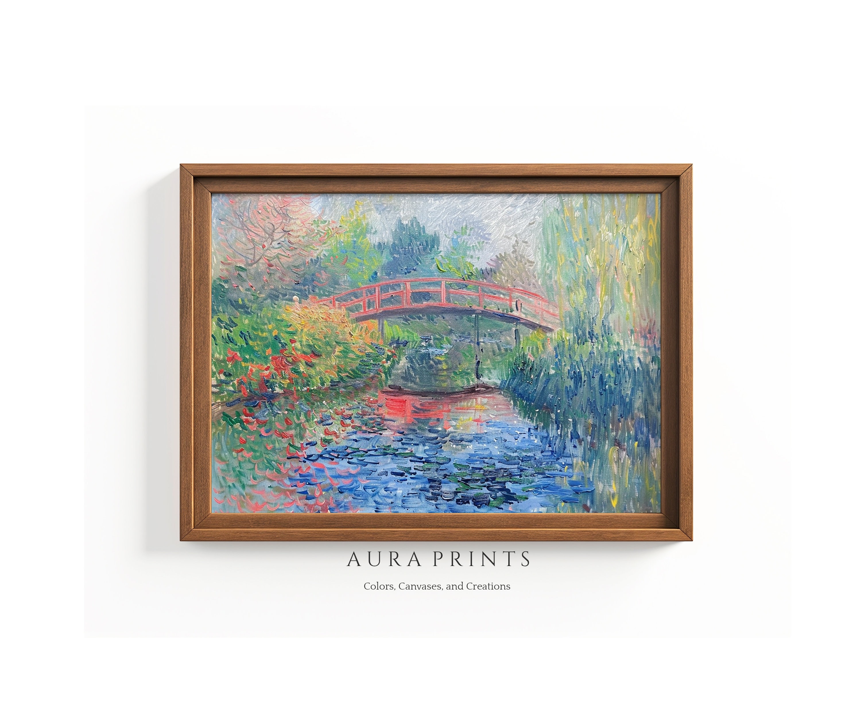 Claude Monet Japanese Bridge PRINTABLE Digital Painting Wall Art ...