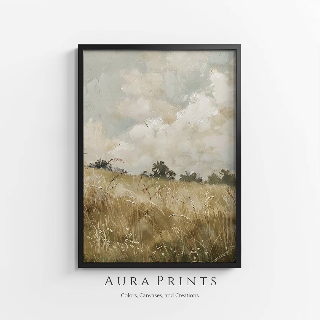 Victorian Farm Oil Painting Rustic Landscape Art Printable Vintage ...