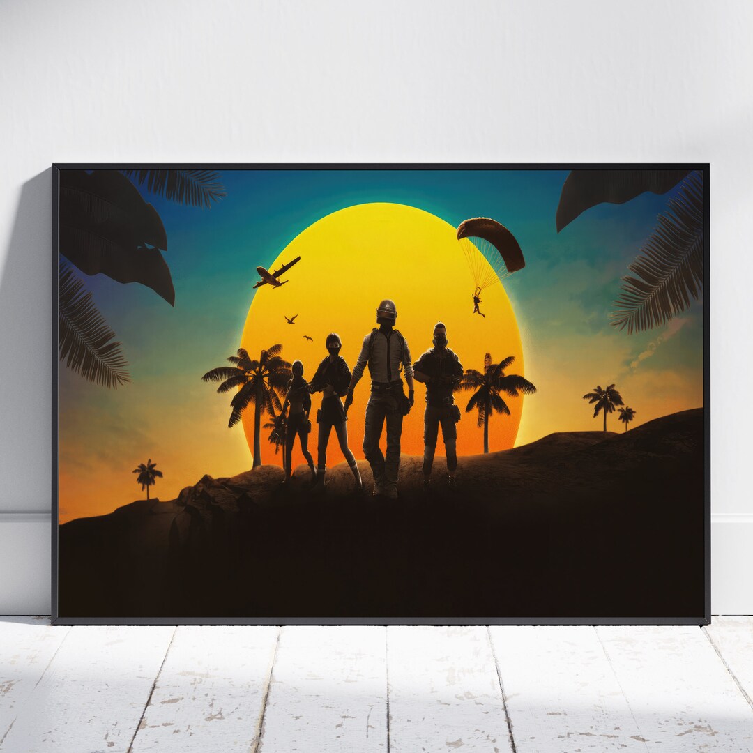 PUBG Poster, Playerunknown's Battlegrounds Wall Art, Rolled Canvas ...