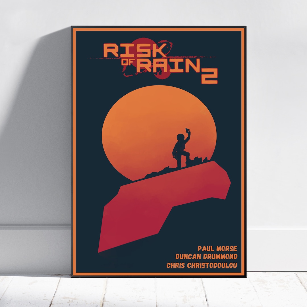 Risk of Rain Poster, Huntress Wall Art, Rolled Canvas Print, Game ...