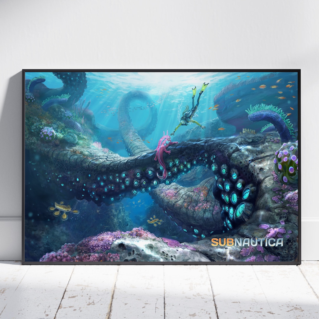 Subnautica Poster, Ryley Robinson Wall Art, Rolled Canvas Print, Game ...