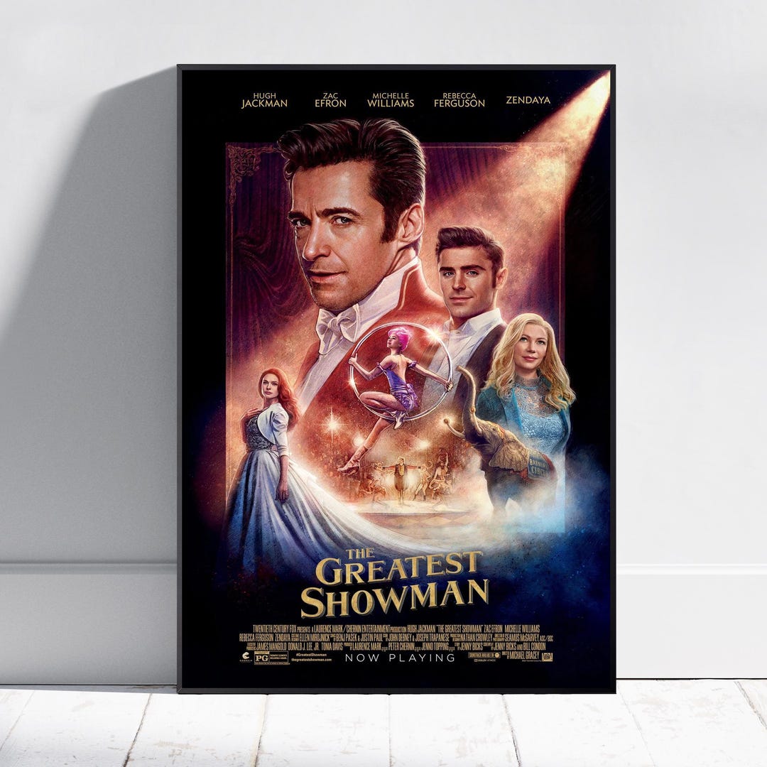 Greatest Showman Poster, Hugh Jackman Wall Art, Rolled Canvas Print ...