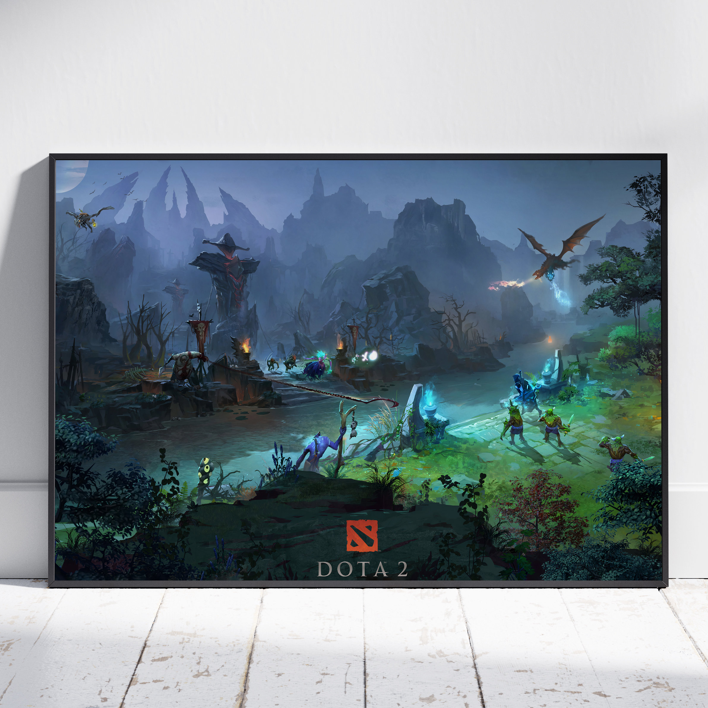 Dota 2 Poster, Defense of the Ancients Wall Art, Fine Art Print, Game ...