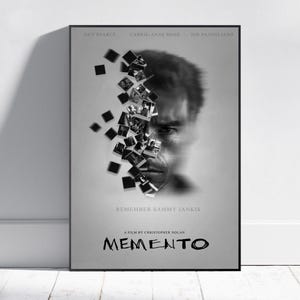 Memento Poster, Christopher Nolan Wall Art, Rolled Canvas Print, Movie Poster Gift, HQ Wall ...