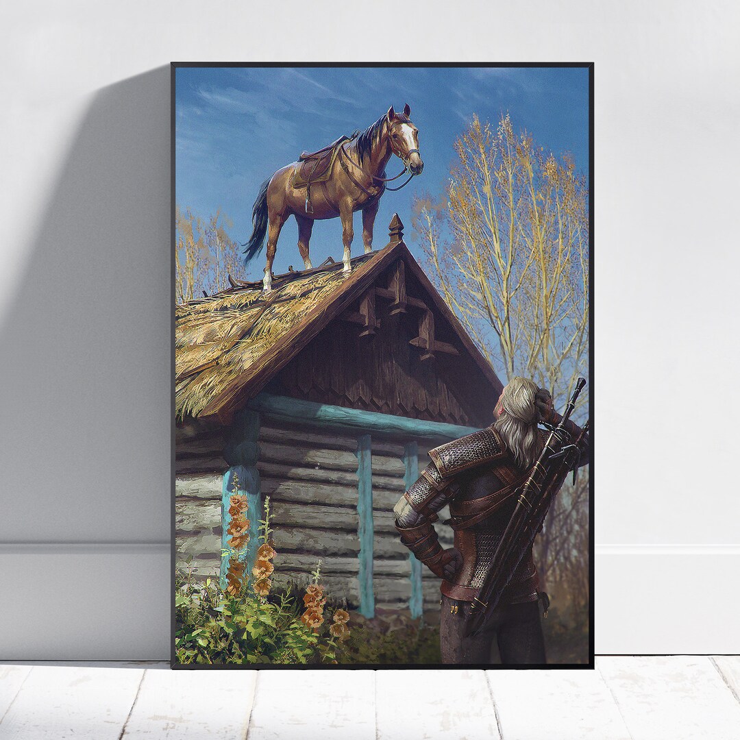 The Witcher 3 Wild Hunt Poster, Geralt of Rivia Wall Art, Rolled Canvas ...