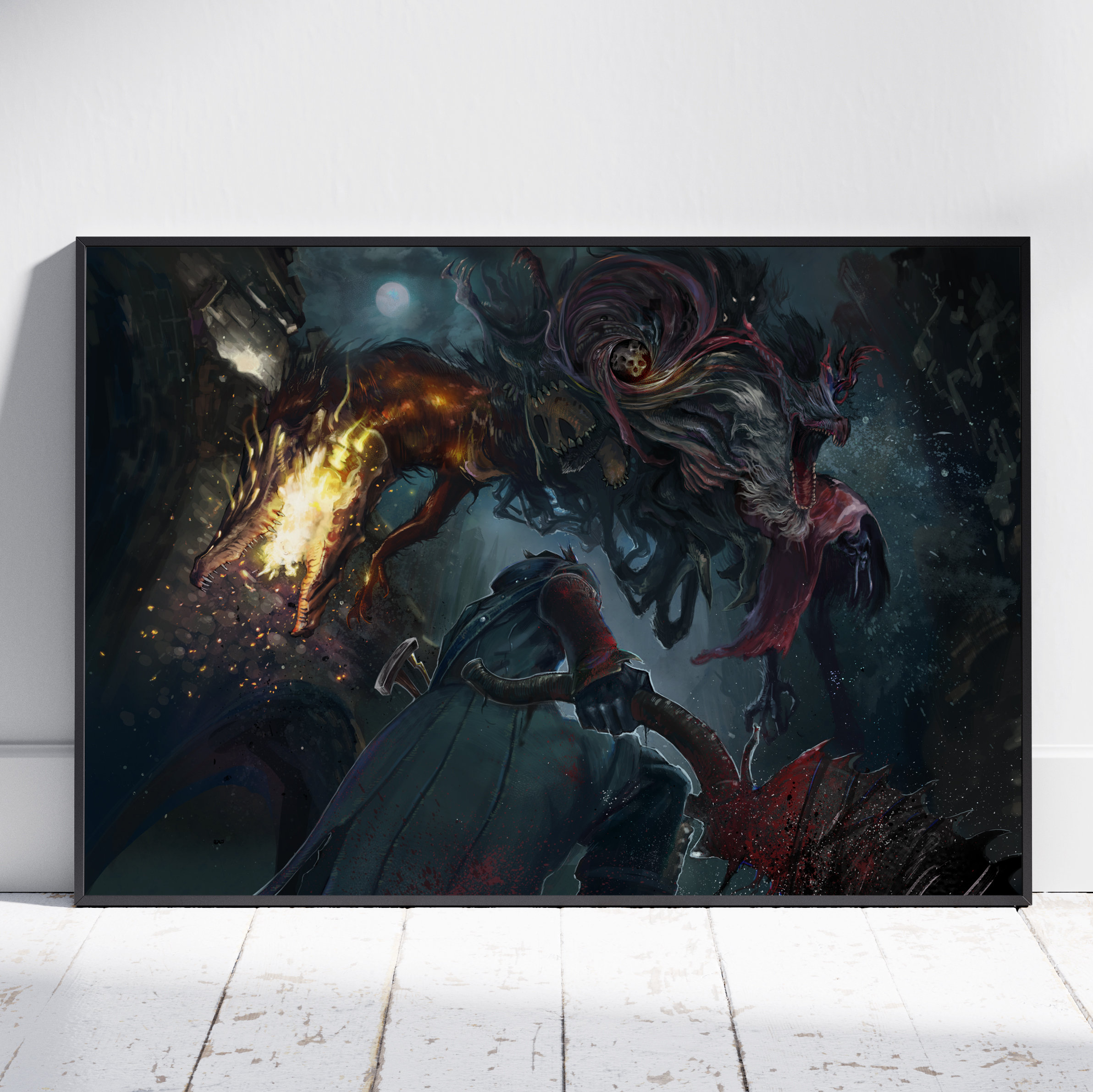 Bloodborne Poster, Lady Maria Wall Art, Rolled Canvas Print, Game ...