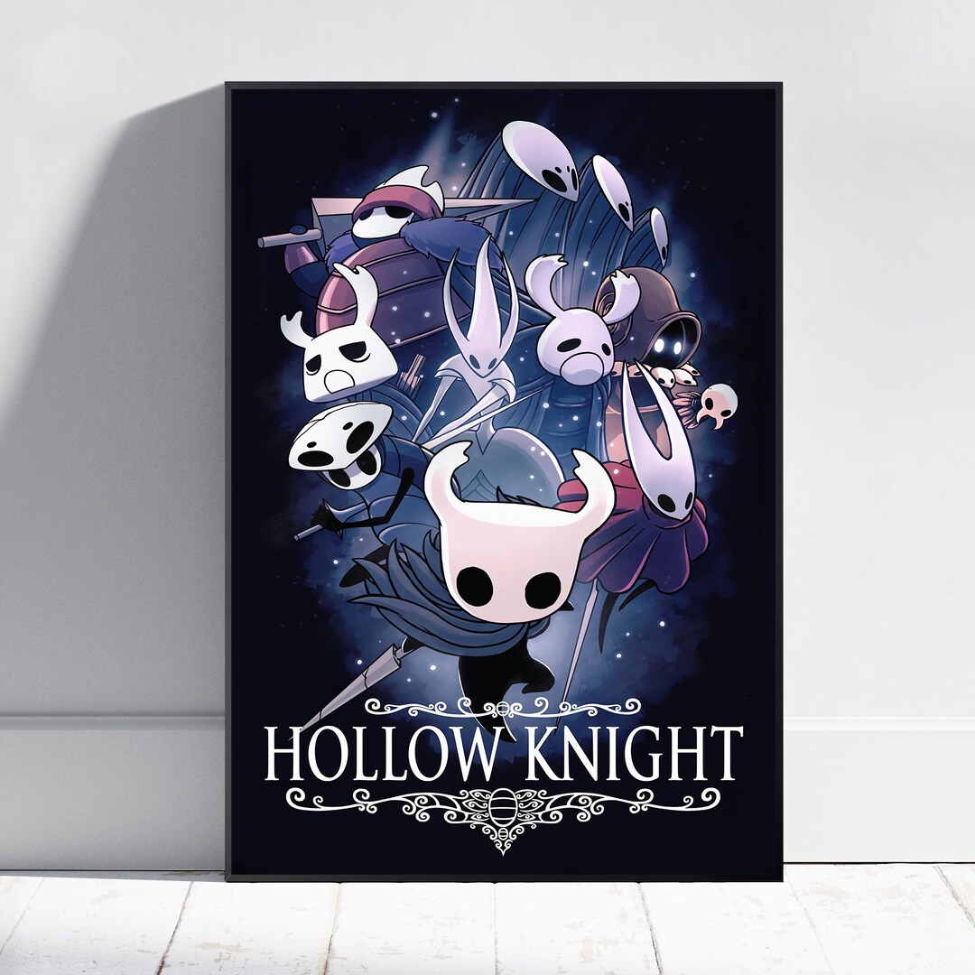 Hollow Knight Poster, Hallownest Wall Art, Rolled Canvas Print, Game ...