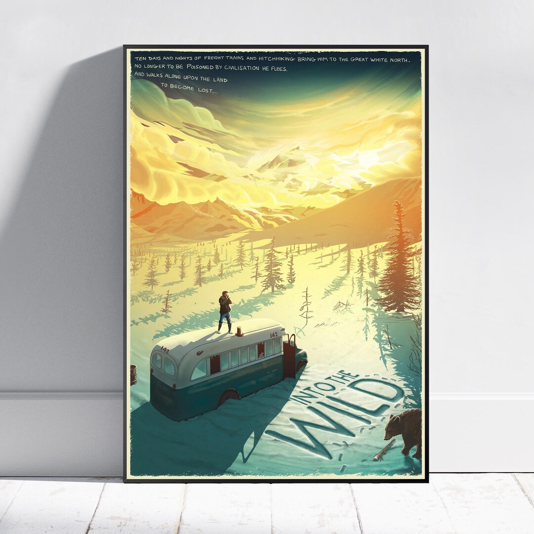 Into the Wild Poster, Chris Mccandless Wall Art, Rolled Canvas Print ...