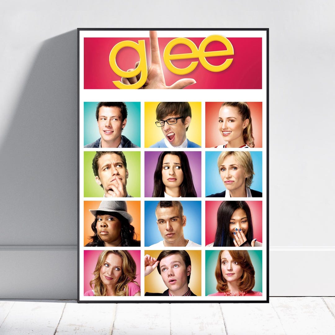 Glee Poster, Sitcom Wall Art, Rolled Canvas Print, TV Series Poster ...