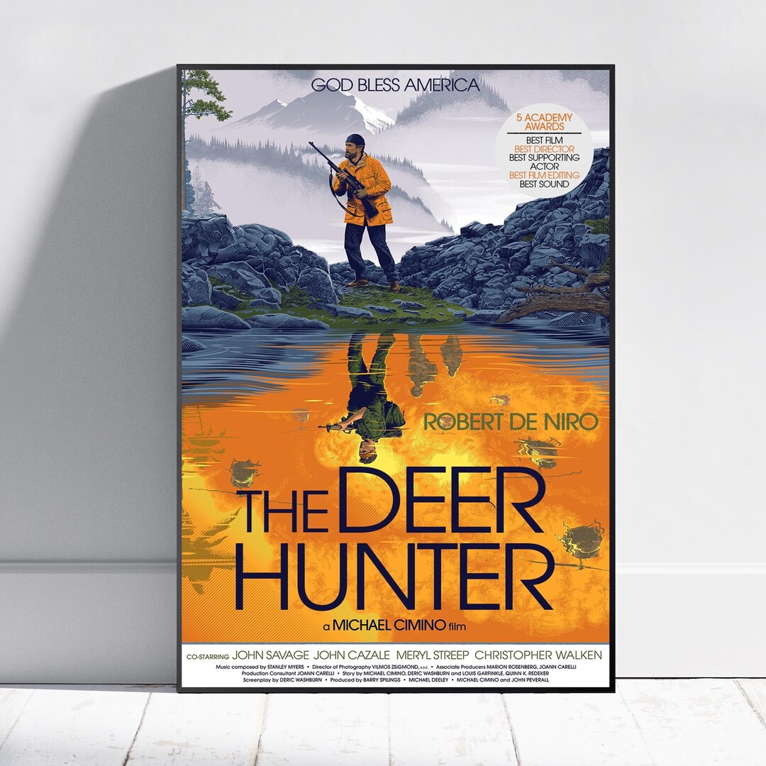 The Deer Hunter Poster, Robert De Niro Wall Art, Rolled Canvas Print ...