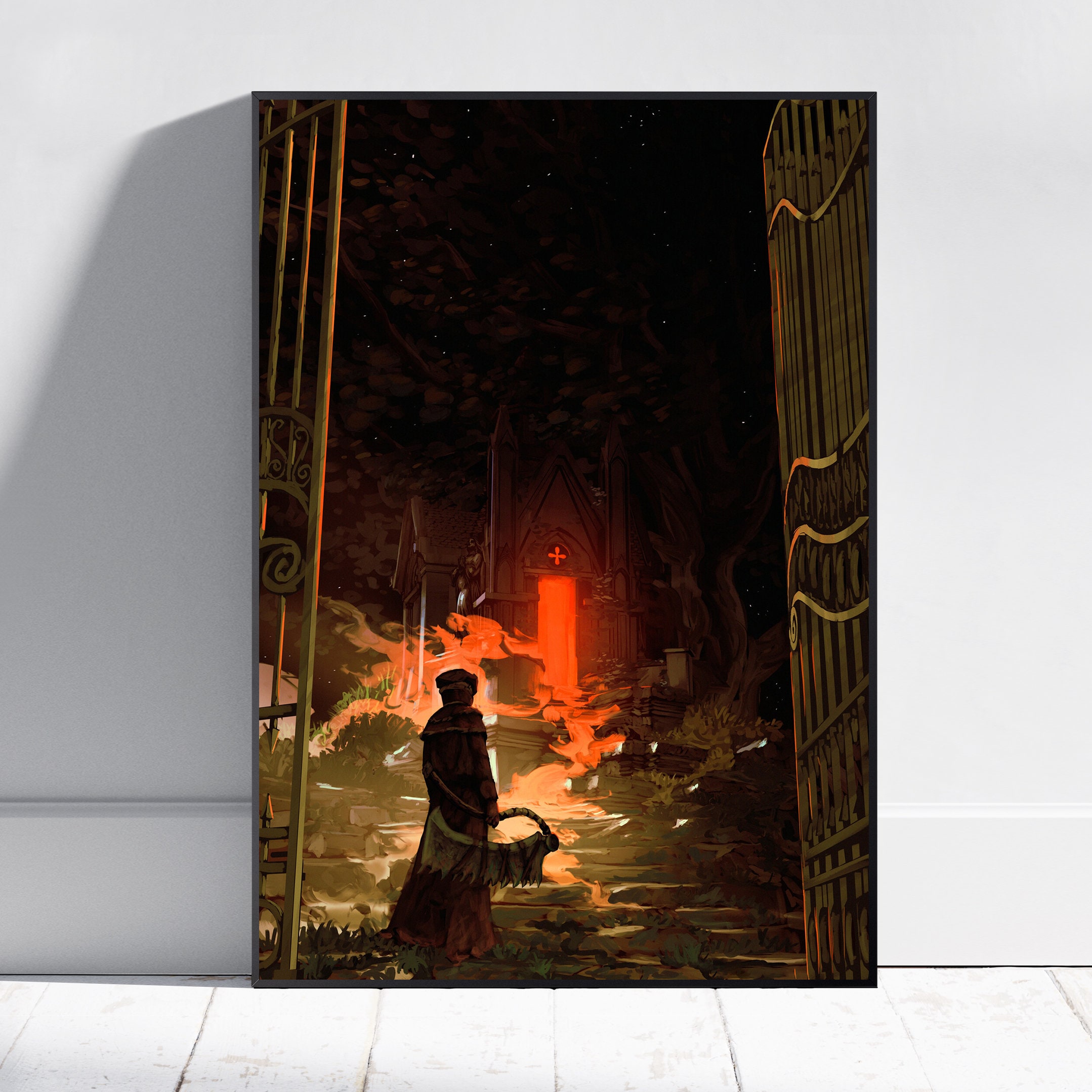 Bloodborne Poster, Lady Maria Wall Art, Rolled Canvas Print, Game ...