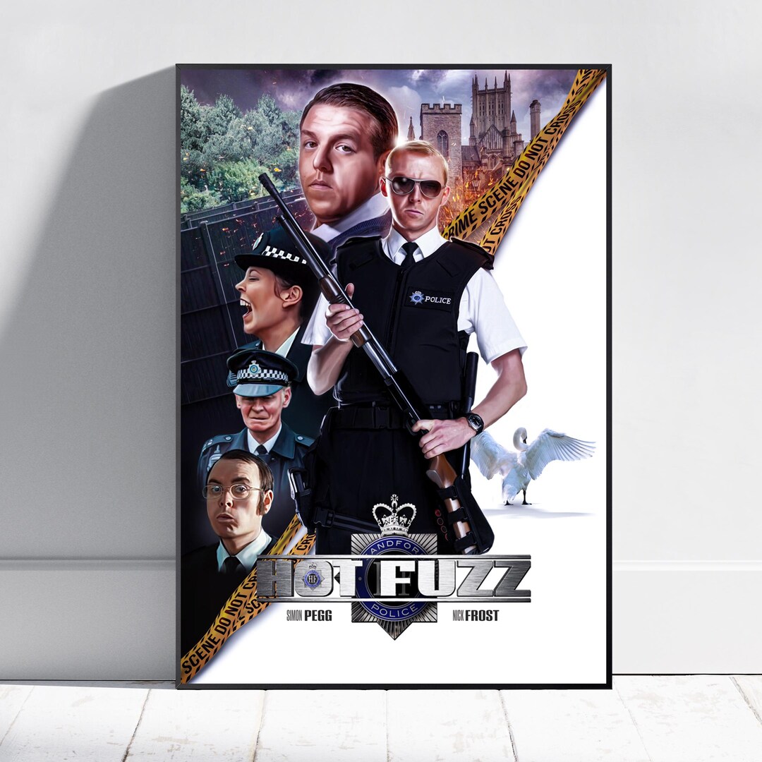 Hot Fuzz Poster, Three Flavours Cornetto Wall Art, Rolled Canvas Print ...