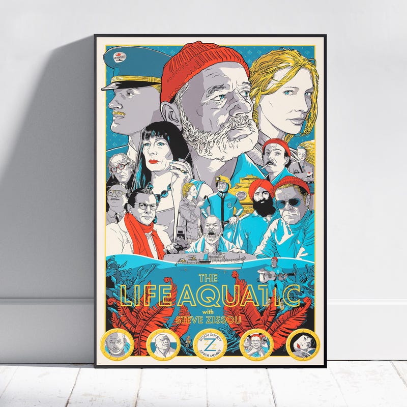 Life Aquatic Poster - Etsy