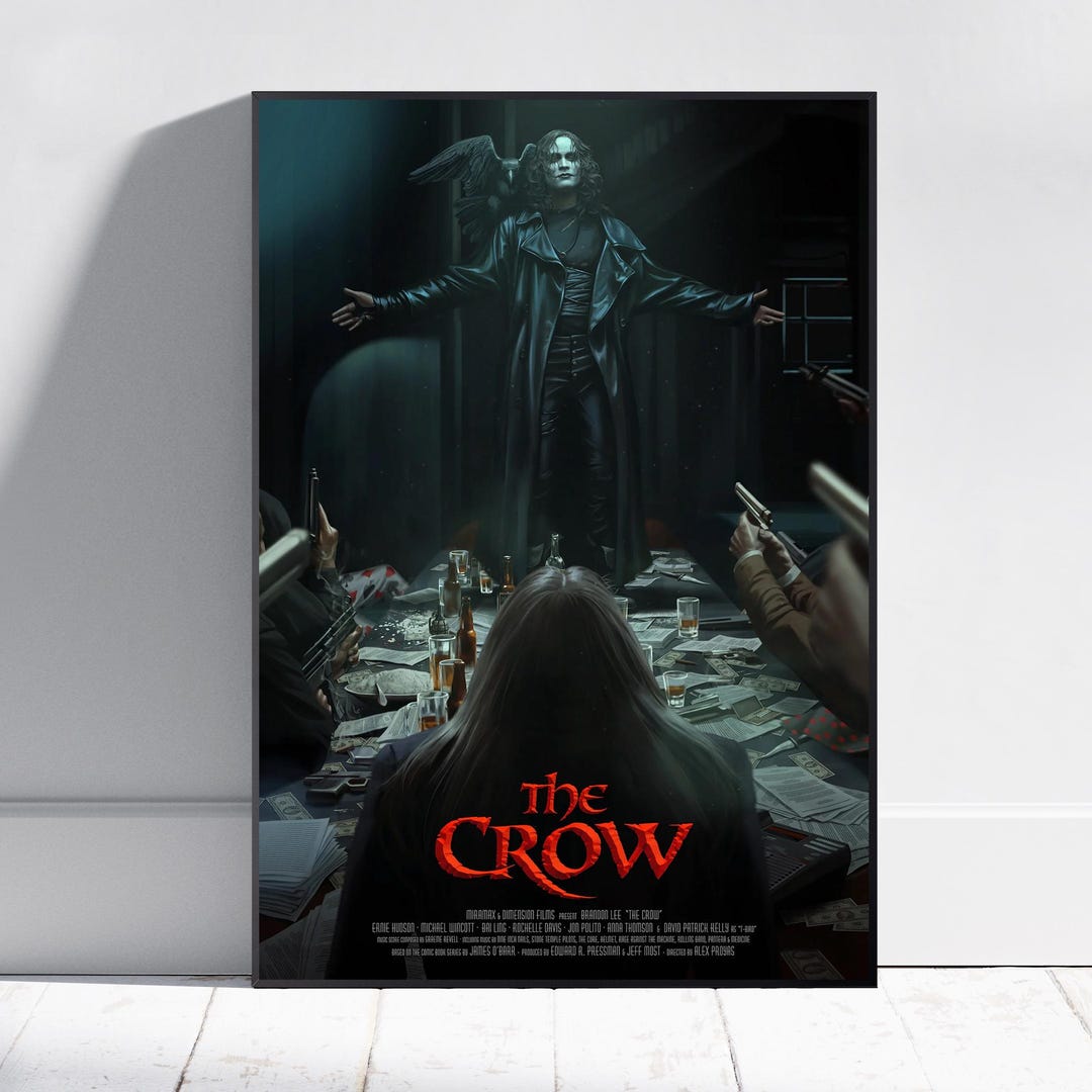 The Crow Poster, Brandon Lee Wall Art, Rolled Canvas Print, Movie ...