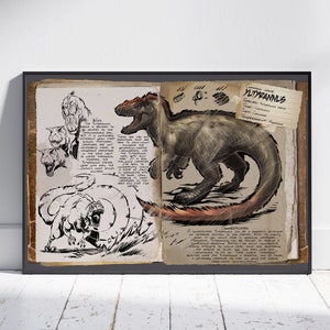 ARK Survival Evolved Poster, Dossiers Wall Art, Rolled Canvas Print ...