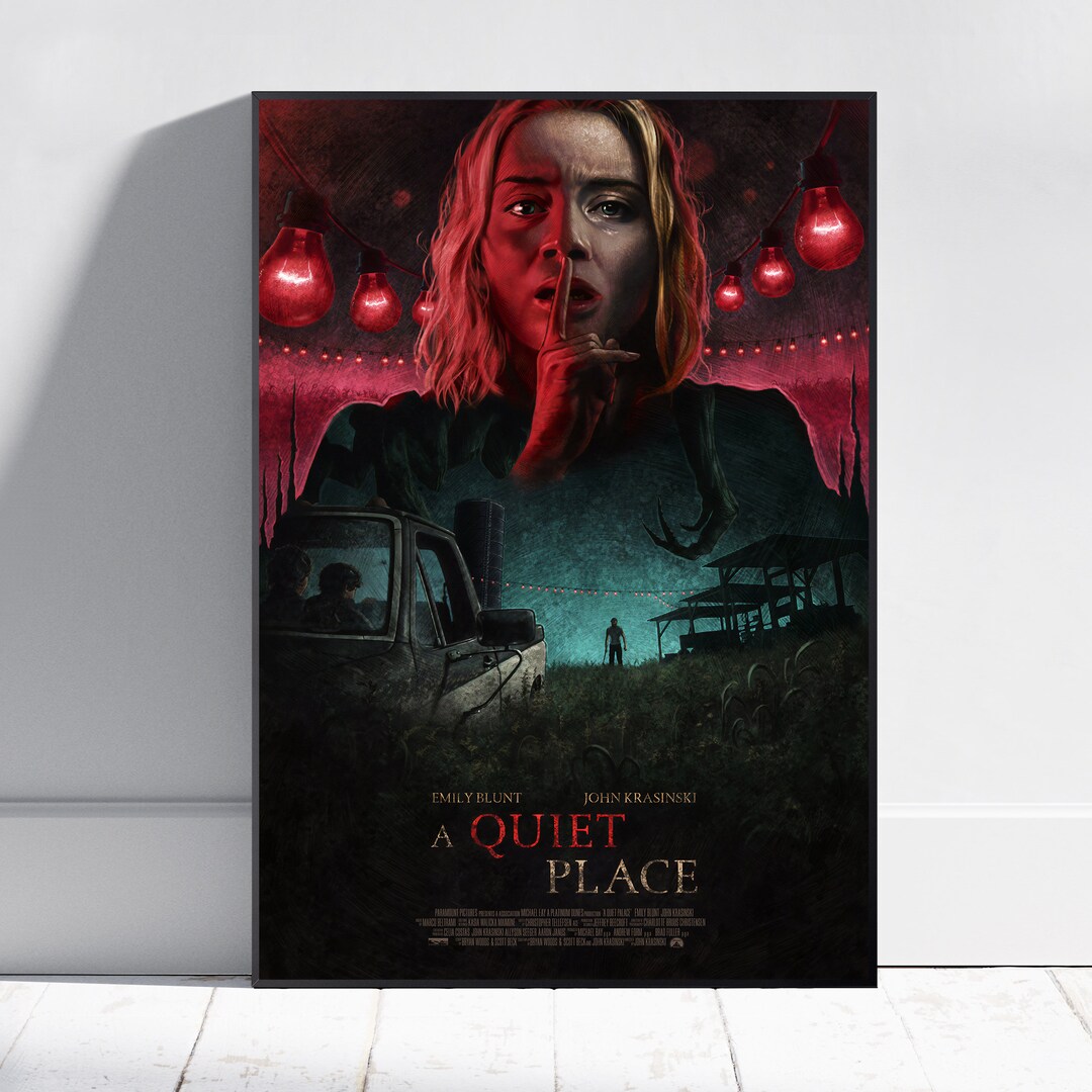 A Quiet Place Poster, Emily Blunt Wall Art, Rolled Canvas Print, Movie ...
