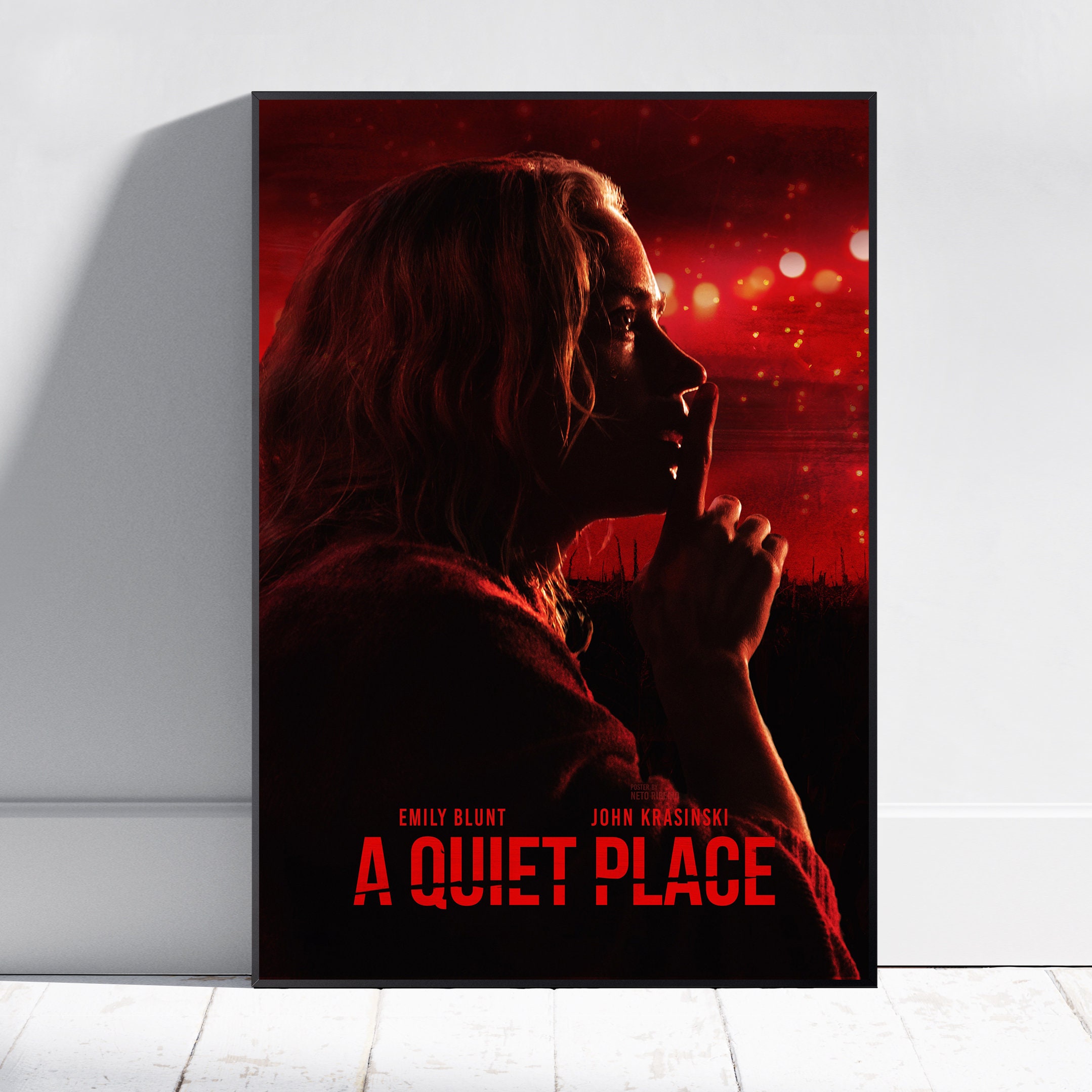 A Quiet Place Poster, Emily Blunt Wall Art, Fine Art Print, Movie ...