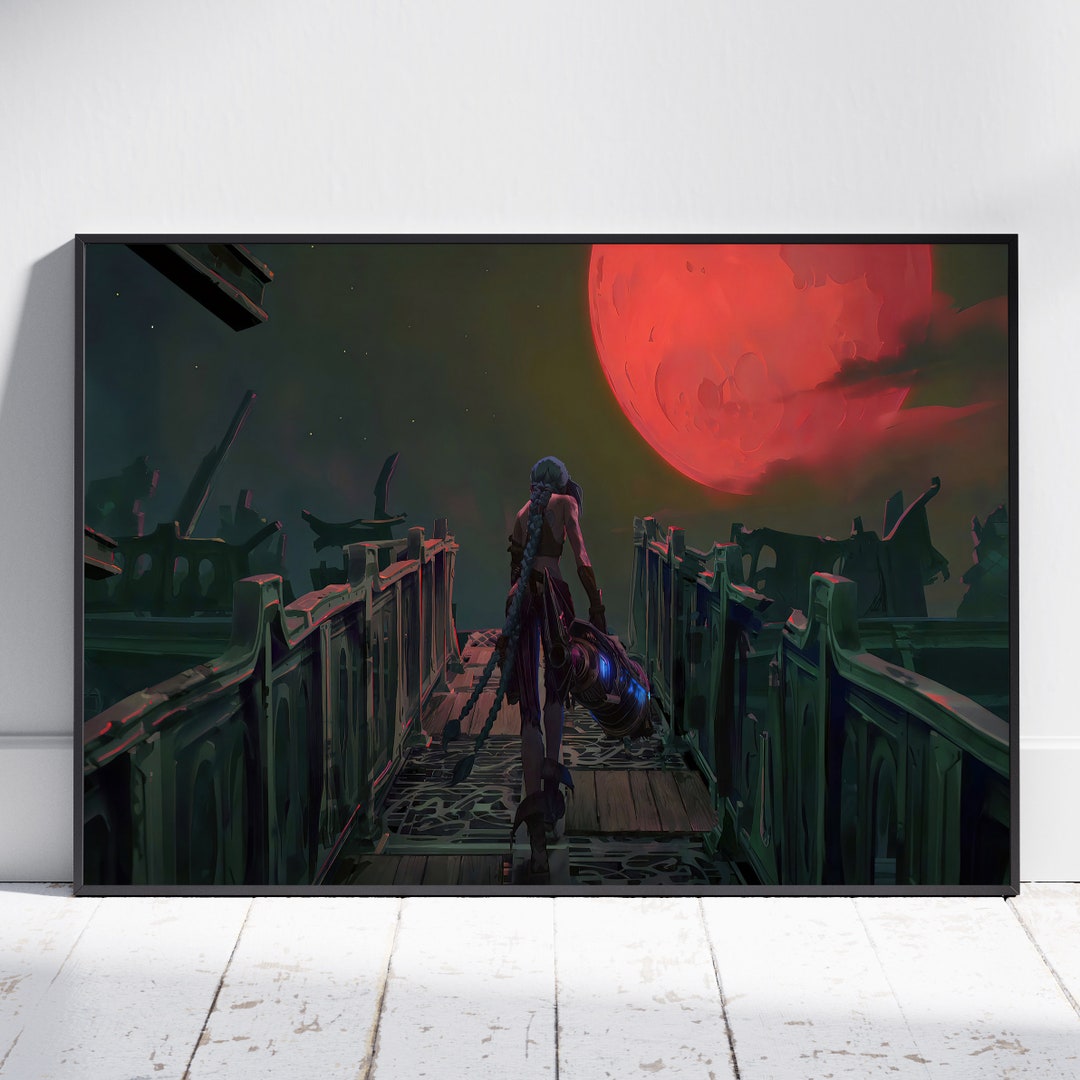 Arcane Poster, Jinx Wall Art, Rolled Canvas Print, Game Poster Gift, HQ ...