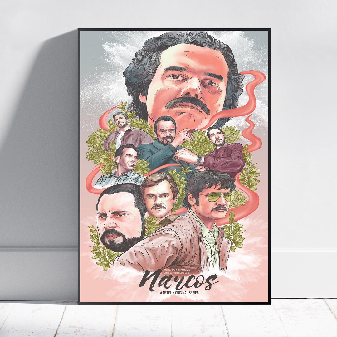 Narcos Poster, Pablo Escobar Wall Art, Rolled Canvas Print, TV Series ...