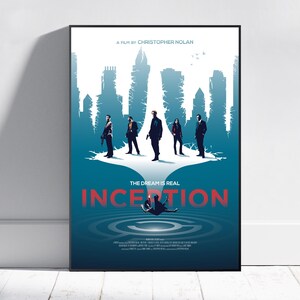 Inception Poster, Leonardo Dicaprio Wall Art, Rolled Canvas Print ...
