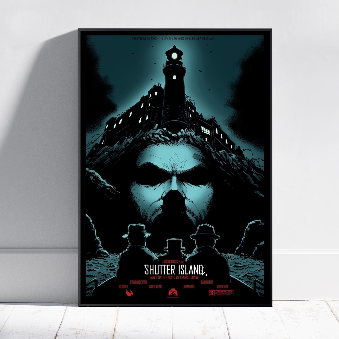 Shutter Island Poster, Leonardo Dicaprio Wall Art, Rolled Canvas Print ...